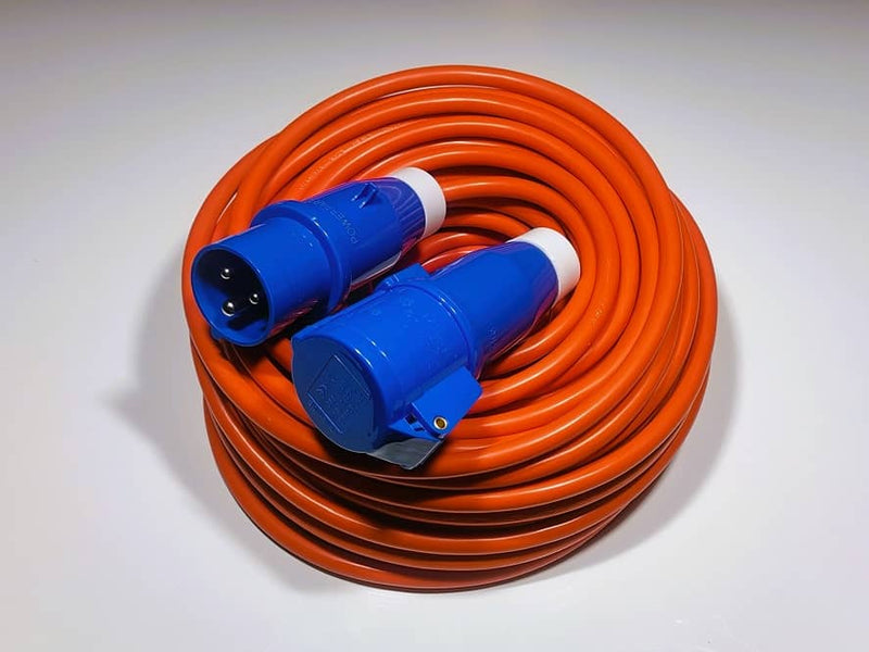 30 Meter 1.5mm Orange 16A Power Lead IP44 or IP67