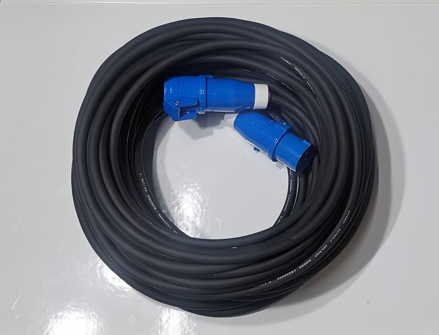 50 Meter 2.5mm Neoprene 16A Power Lead IP44 or IP67
