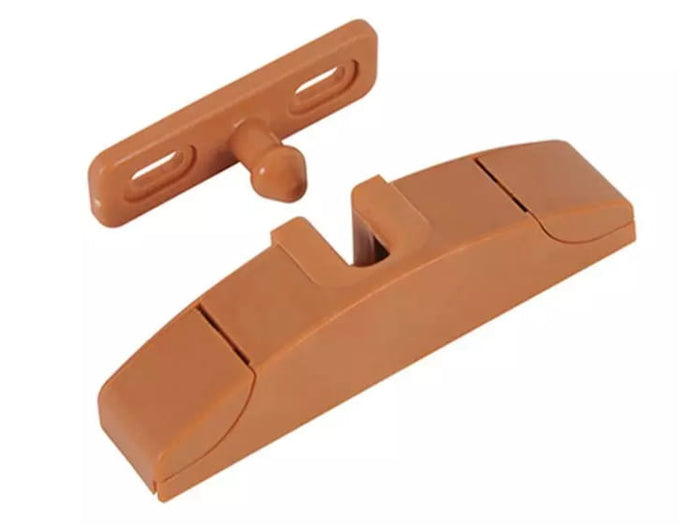 Pressure Catch Retainer - Beige/Brown
