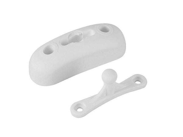 Door Catch / Hatch Retainer Ball Style - White