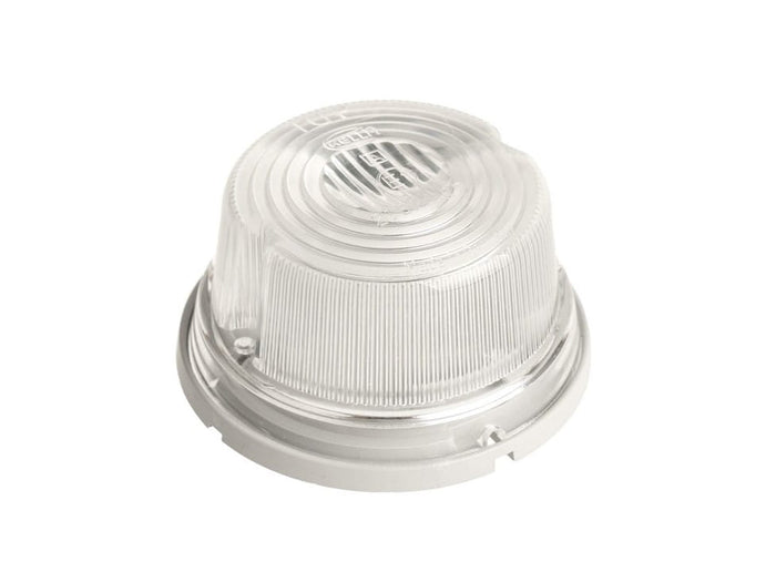 Hella Front Marker Light Clear Round - Grey Underframe