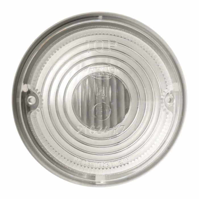 Hella Front Marker Light Clear Round - Grey Underframe
